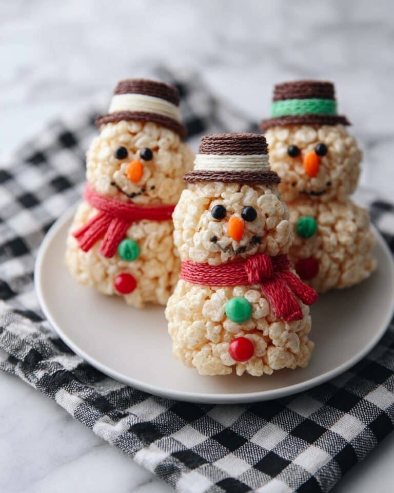 Snowman Rice Krispies Treats - Festive Holiday Snack