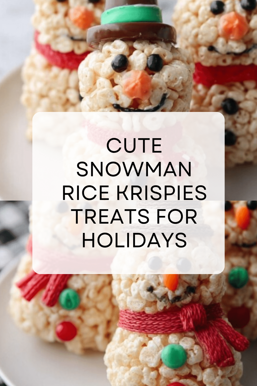 Snowman Rice Krispies Treats - Festive Holiday Snack