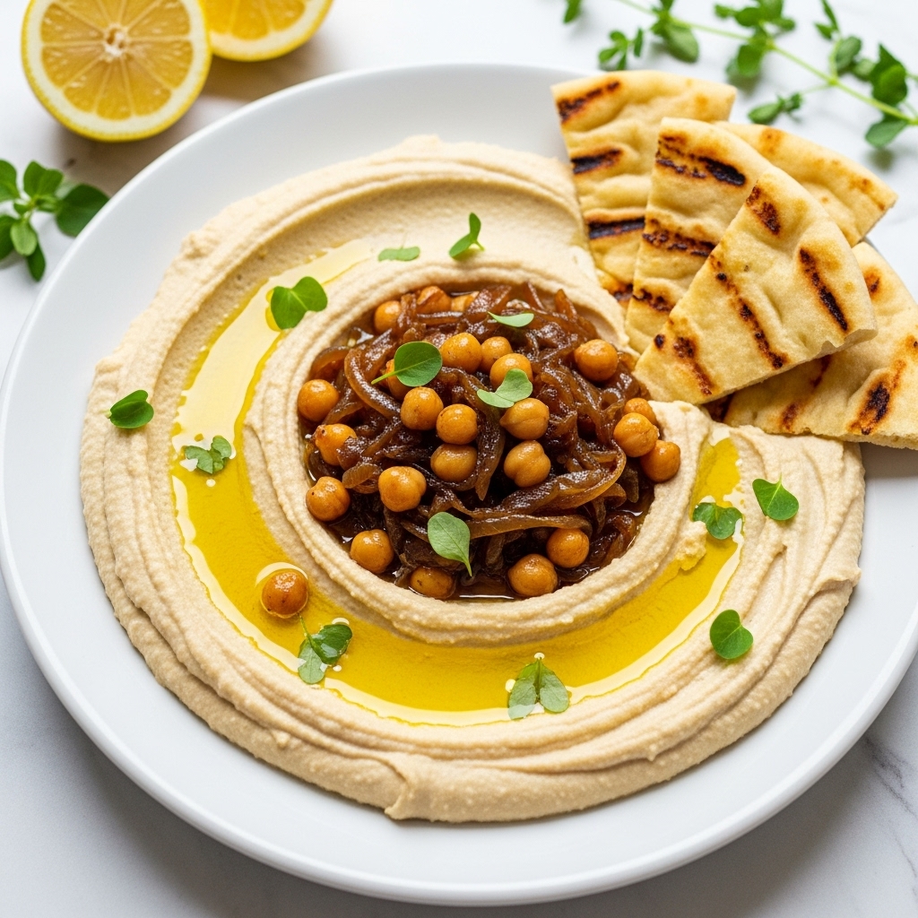 Caramelized Onion Hummus Recipe | Delicious & Easy Dip