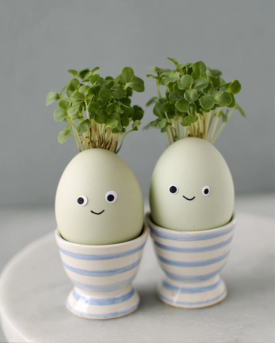 Crackin’ Cress Heads: Charming Egg Shell Garden for Fresh Cress