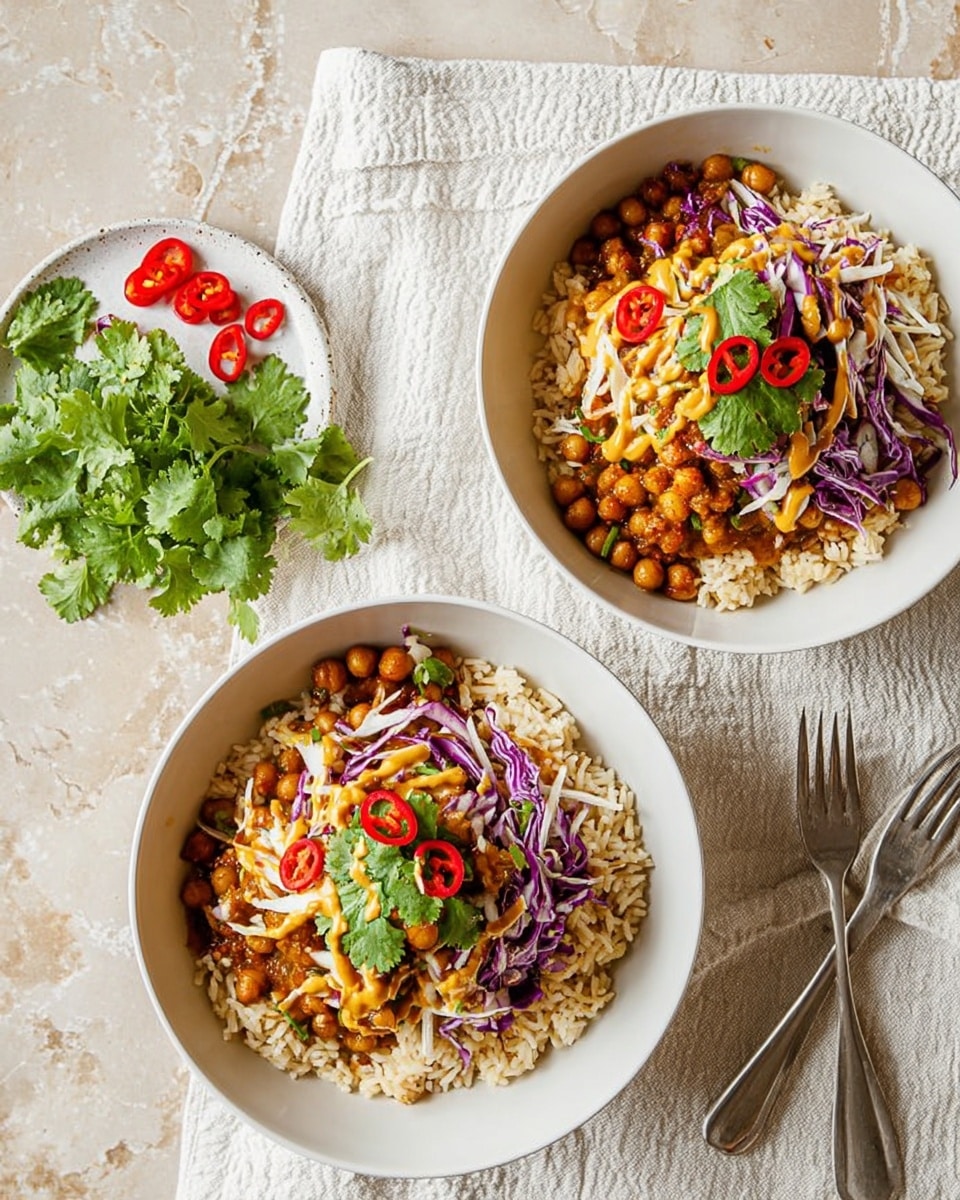 Peanut Chickpea Rice Bowl: Delicious Vegan Meal Idea