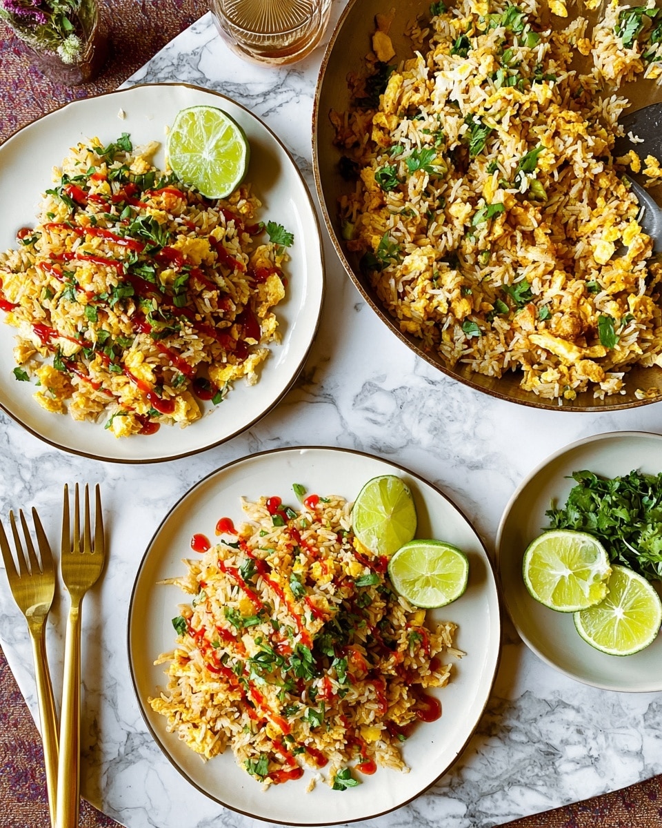 Fragrant Chilli Crab-Fried Rice with Crispy Leeks