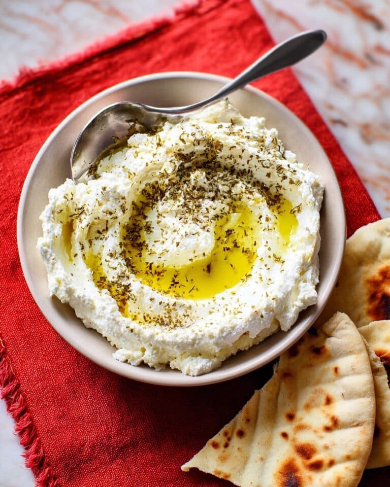 Creamy Labneh with Olive Oil and Za’atar | Easy Middle Eastern Dip